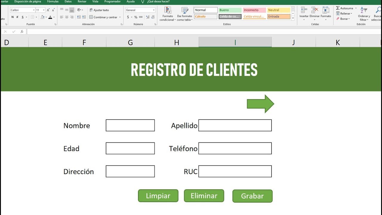 Base de datos en Excel de personas - Recursos Excel