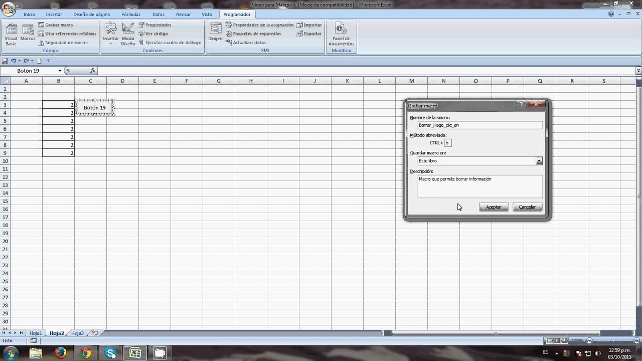 Cómo borrar datos en Excel con un botón - Recursos Excel
