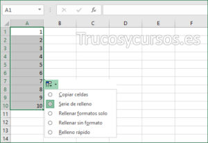 Cómo enumerar en Excel 01, 02, 03 - Recursos Excel
