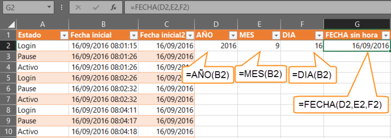Cómo extraer una fecha de una celda en Excel - Recursos Excel