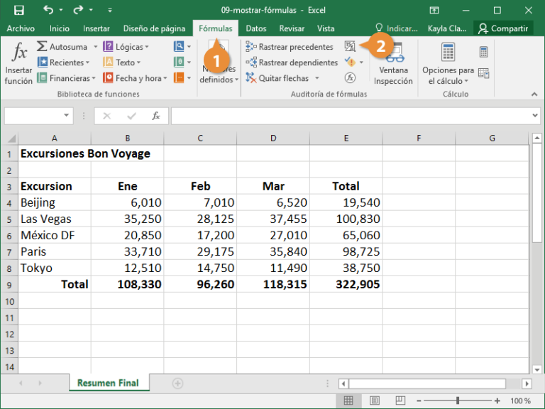 Cómo hacer que se vea la fórmula en Excel - Recursos Excel