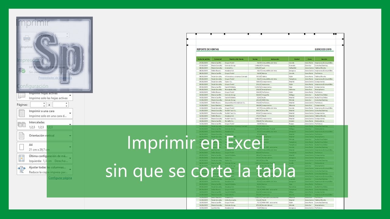 Cómo imprimir en Excel sin que se corte - Recursos Excel