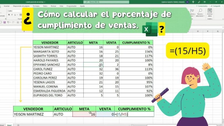 Cómo sacar el porcentaje de cumplimiento en Excel - Recursos Excel