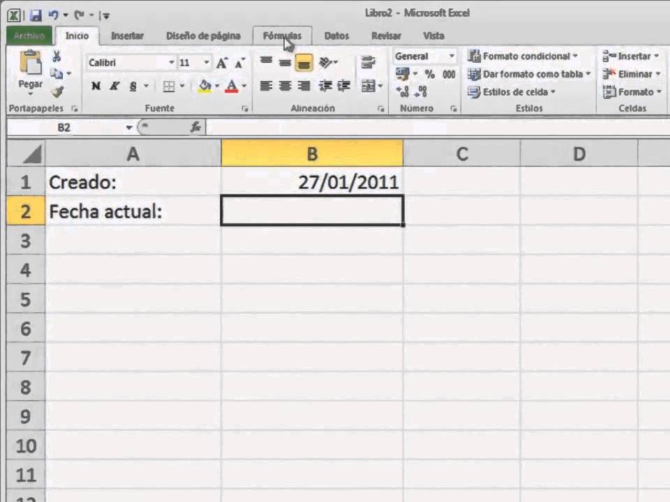 F rmula En Excel Para Poner La Fecha Actual Sin Errores Ortogr ficos F rmula En Excel Para Poner La Fecha Actual Sin Errores Ortogr ficos