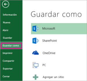 Pasos para guardar un documento en Excel - Recursos Excel